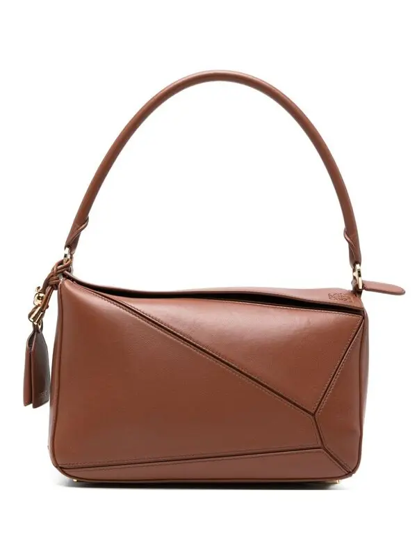 Loewe Puzzle Featherlight Medium Leather Handbag - Multicolor