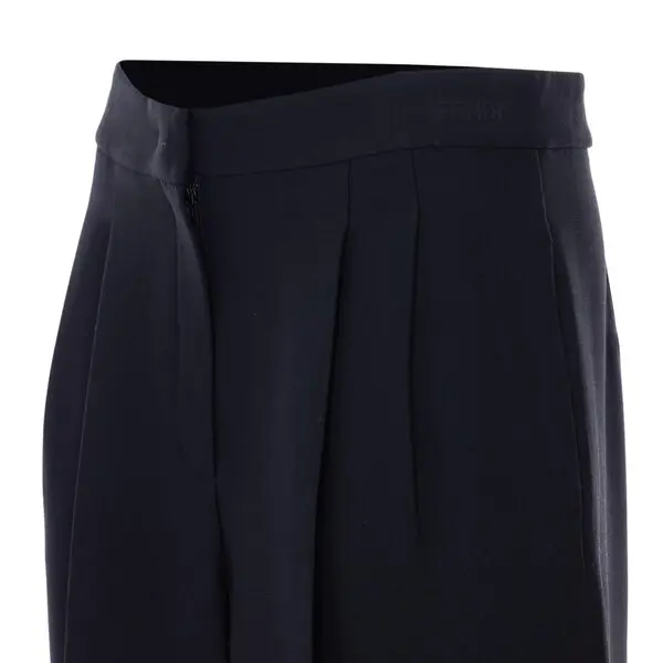 Fendi Wool And Silk High-waist Trousers