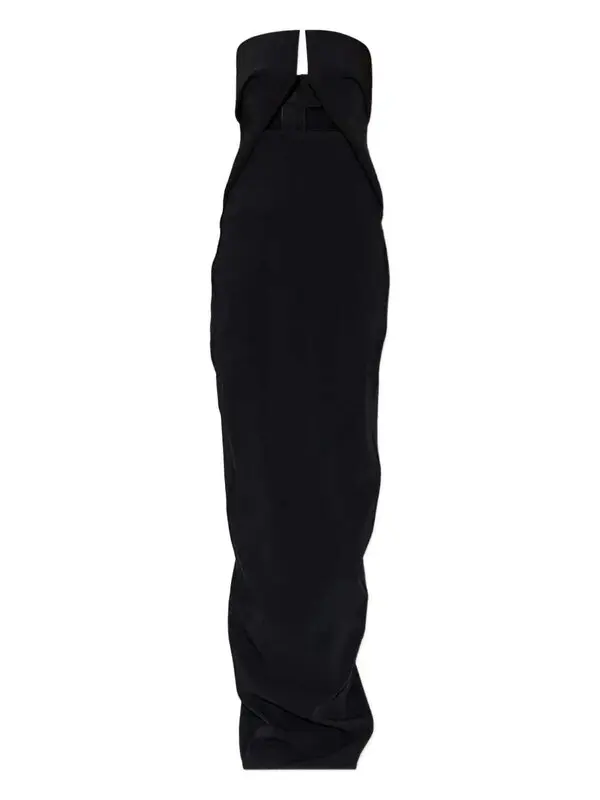 Rick Owens Strapless Cutout Maxi Dress - Black