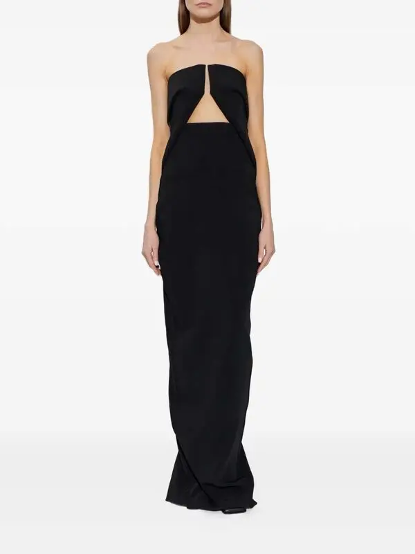 Rick Owens Strapless Cutout Maxi Dress