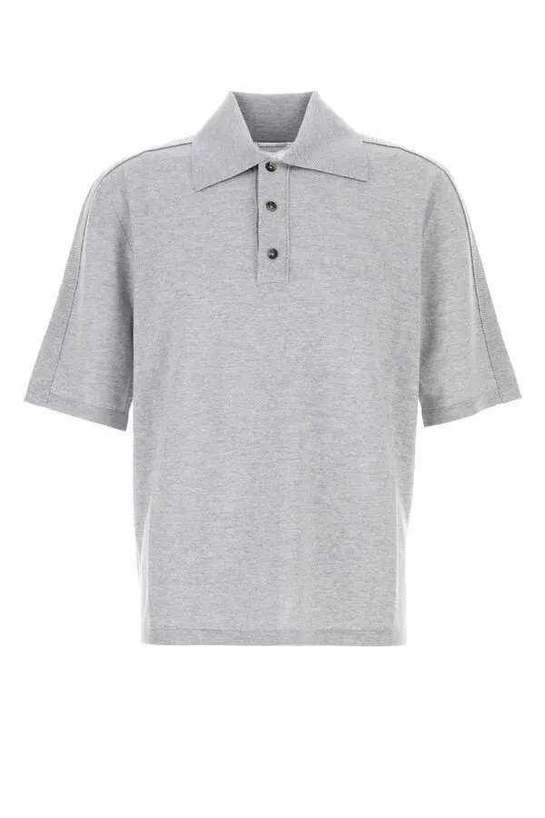 Bottega Veneta Grey Wool Polo Shirt