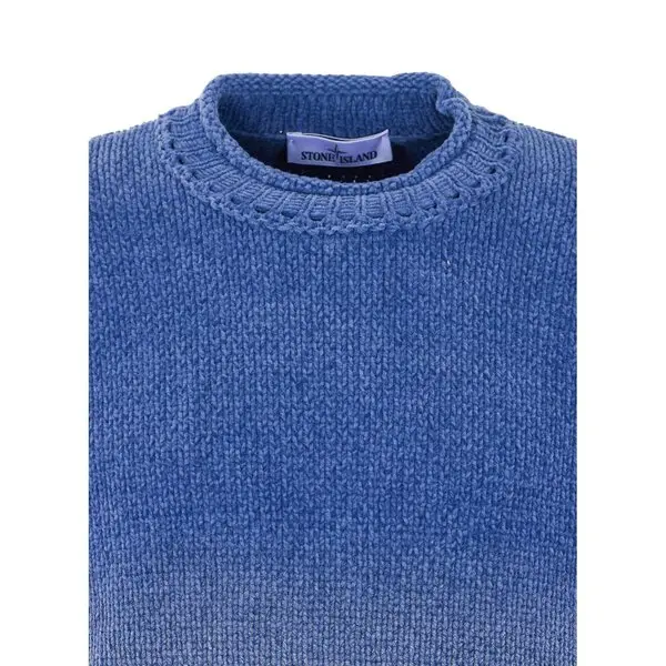 Stone Island Logo Sweater - Blue
