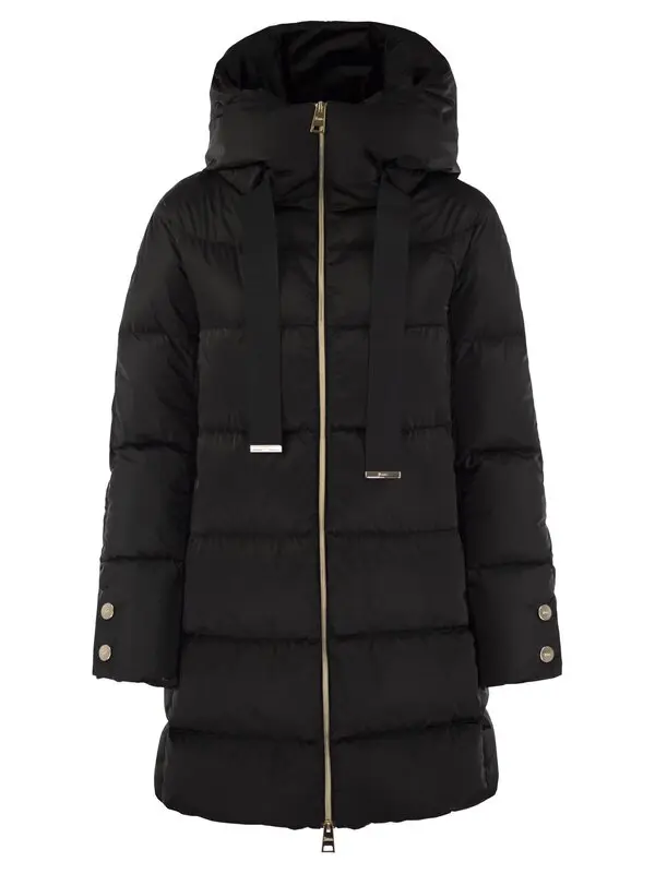 Herno A-shape Down Jacket With Hood - Black