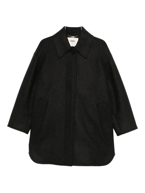 Fendi Wool Midi Coat - Multicolor