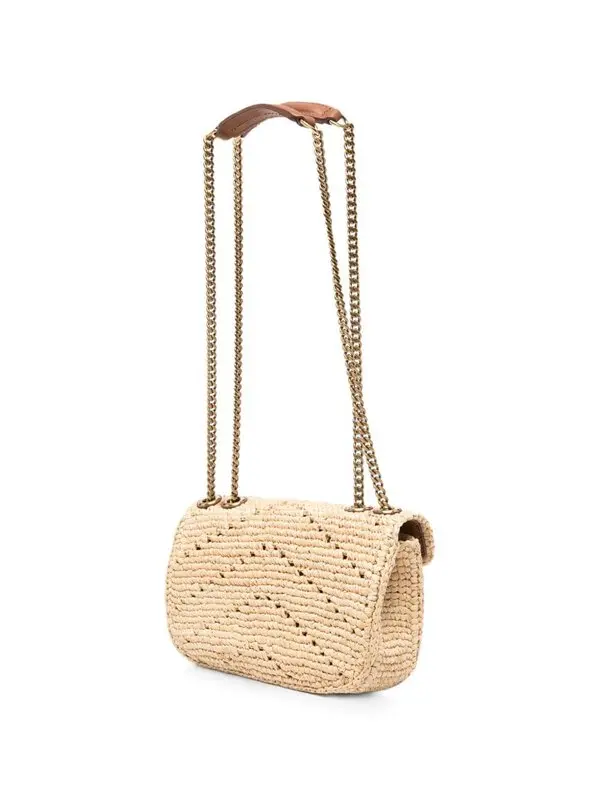 Saint Laurent Loulou Raffia Mini Bag - Multicolor