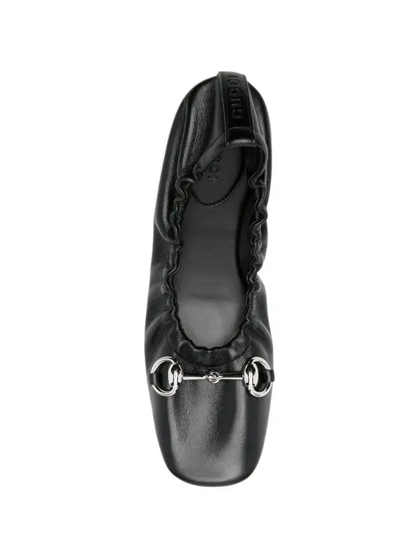 Gucci Prima Leather Ballets - Black