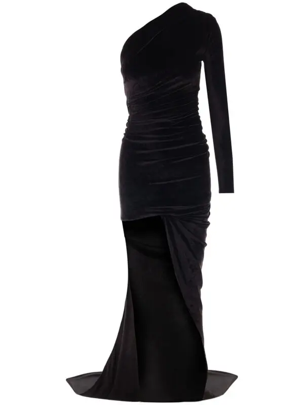 Balenciaga Velvet Long Dress - Multicolor