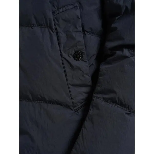 Stone Island Signature Compass Motif Bomber Jacket - Blue