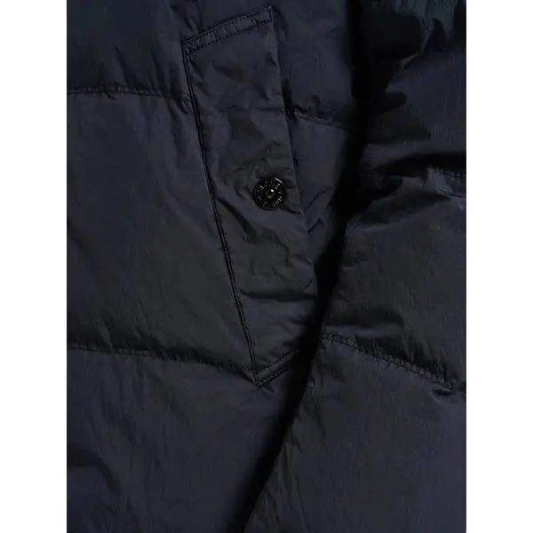 Stone Island Signature Compass Motif Bomber Jacket - Blue