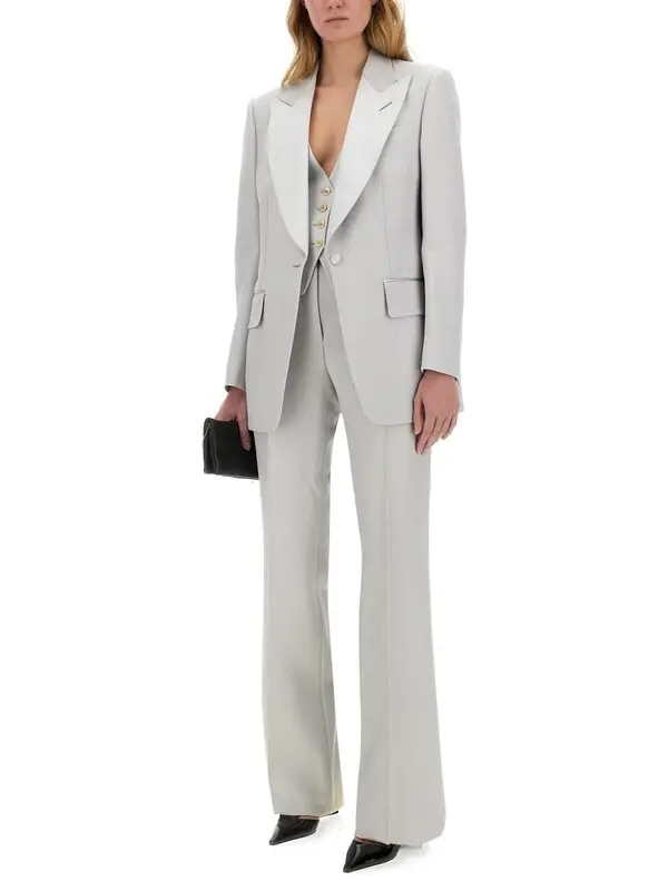 TOM FORD Wide Leg Tuxedo Tailored Pants