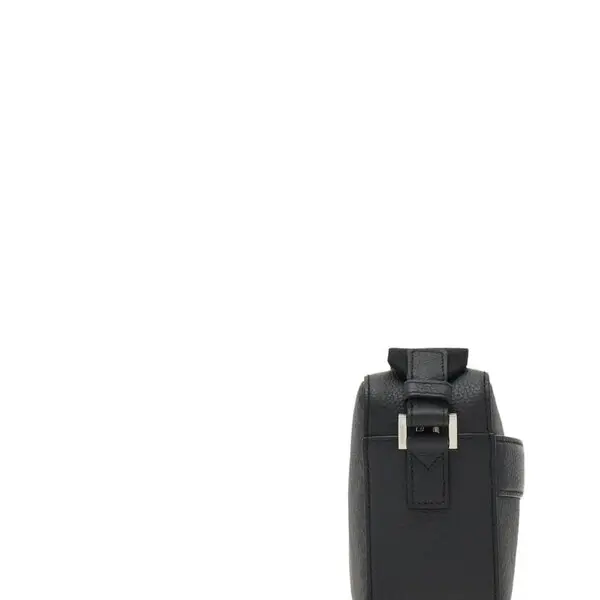 FERRAGAMO Monogram Technical Canvas Messenger Bag - Black