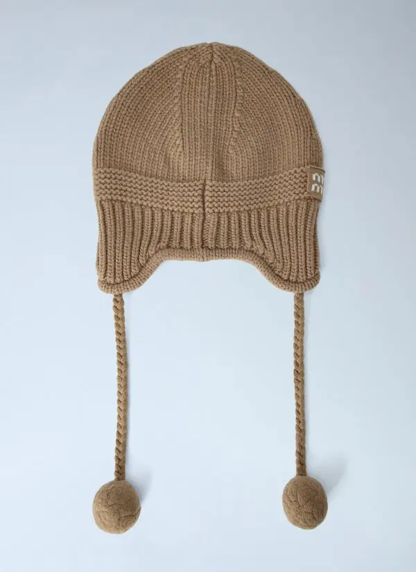 Miu Miu Cashmere Blend Beanie Hat