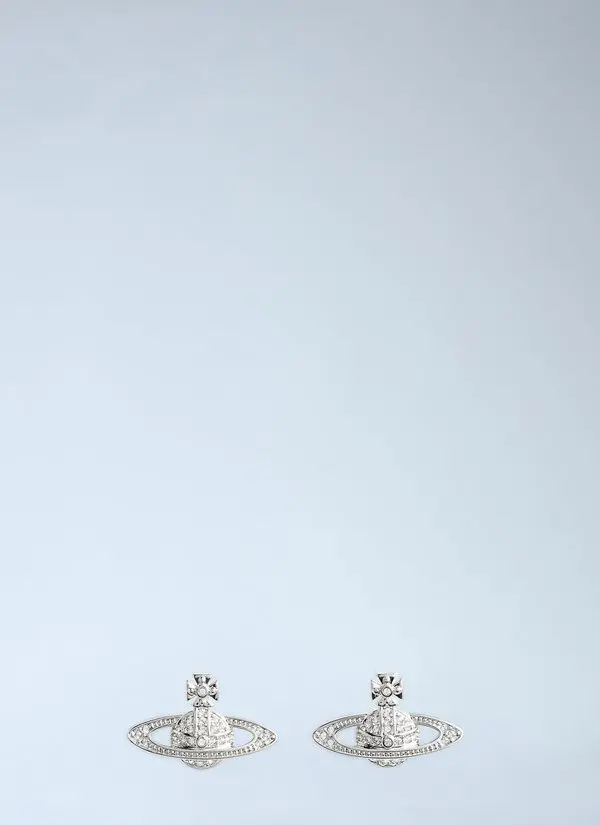 VIVIENNE WESTWOOD Mini Bas Relief Orb Earrings - Silver
