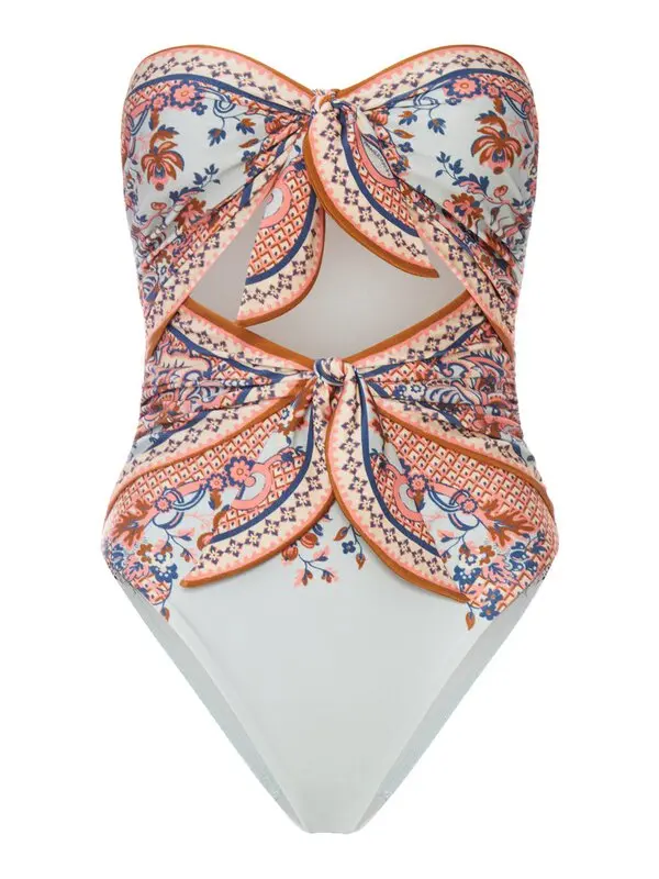 Zimmermann Aster Scarf Detail Swimsuit - Blue