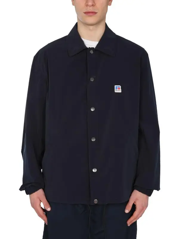 BOSS Relaxed Fit Jacket With X Russell Athletic Logo
