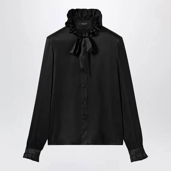 Gucci Silk Satin Shirt - Black