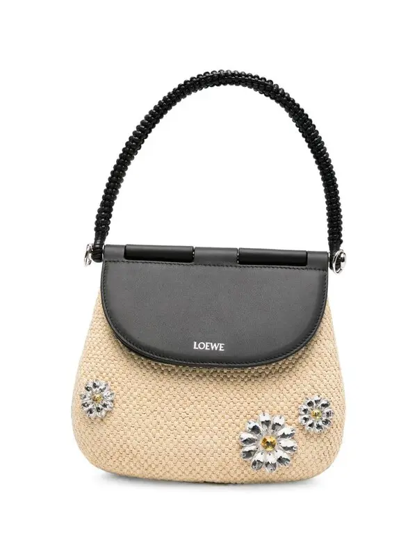Loewe Pescador Daisy Medium Rafia Handbag - Multicolor