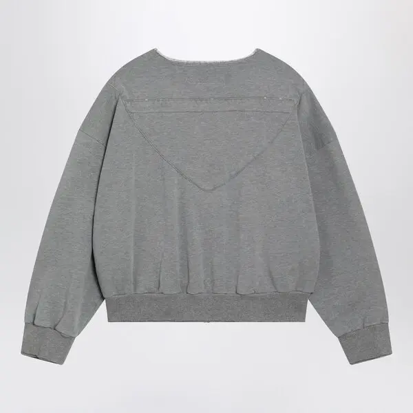 MAISON MARGIELA Cotton Zip Sweatshirt - Gray