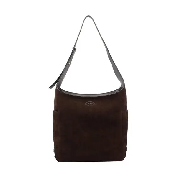 TOD'S Suede Shoulder Bag - Brown