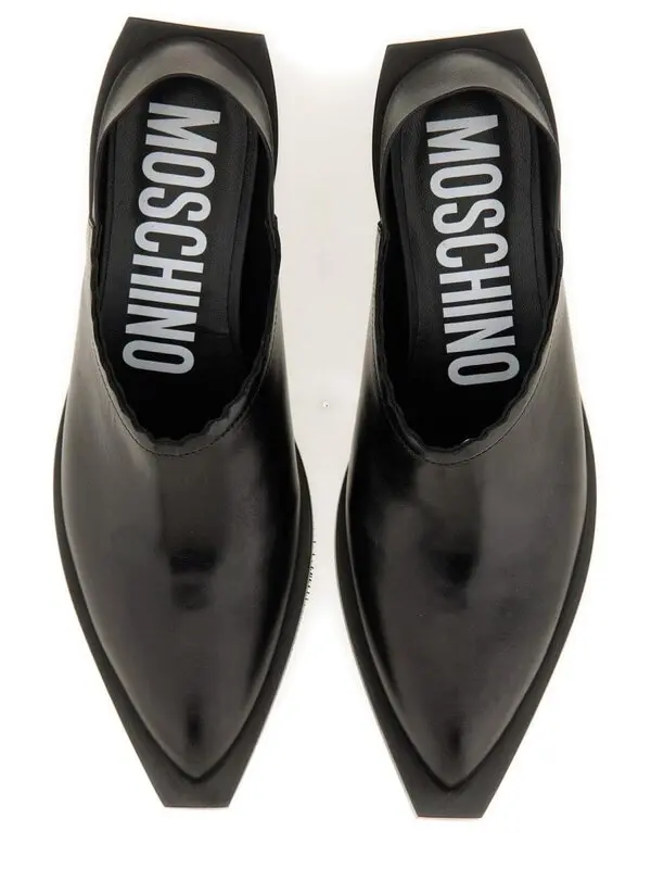 Moschino Shootie Cuban Heel - Black