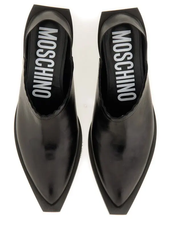 Moschino Cuban Heel Shootie - Black