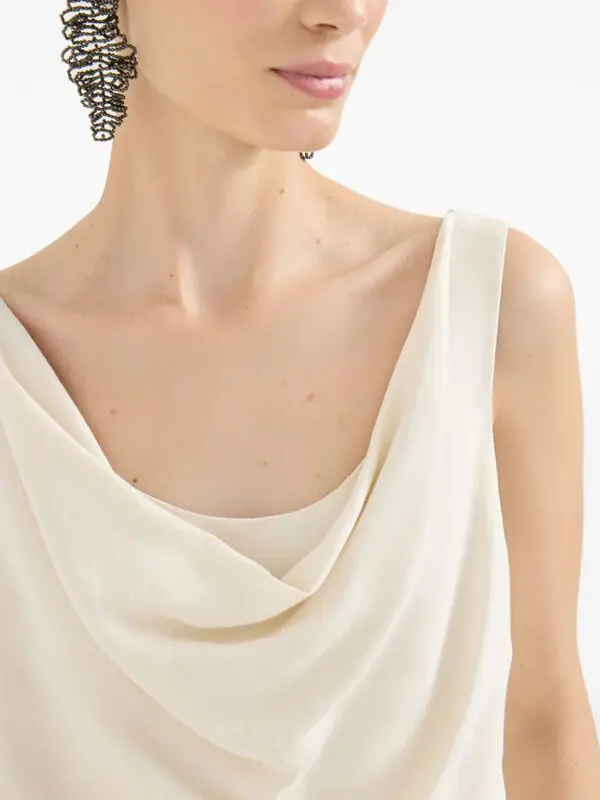 Brunello Cucinelli Linen Blend Tank Top