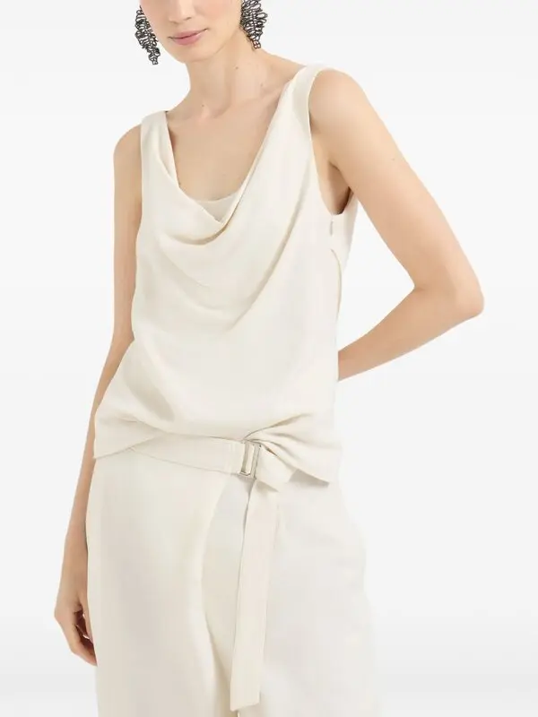 Brunello Cucinelli Linen Blend Tank Top