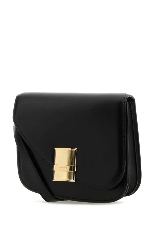FERRAGAMO Leather Crossbody Bag - Black