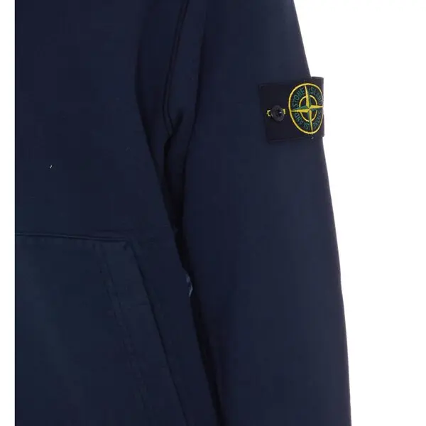 Stone Island Logo Zip Up Hoodie