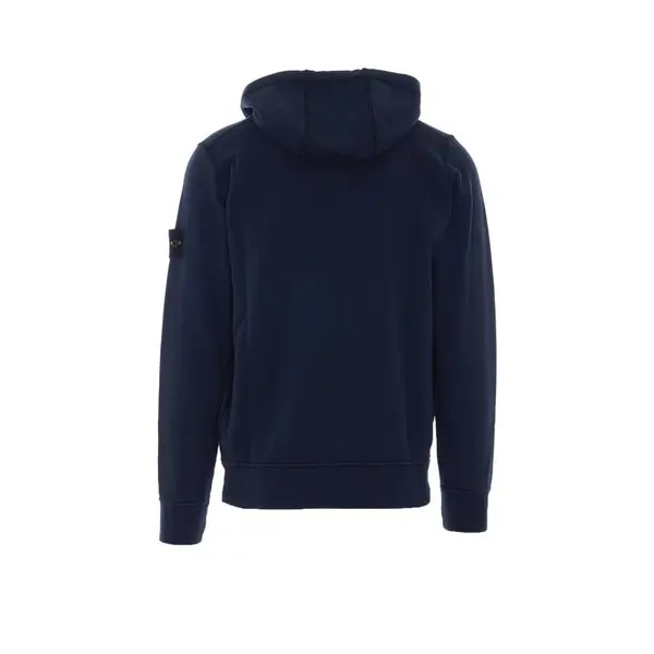 Stone Island Logo Zip Up Hoodie