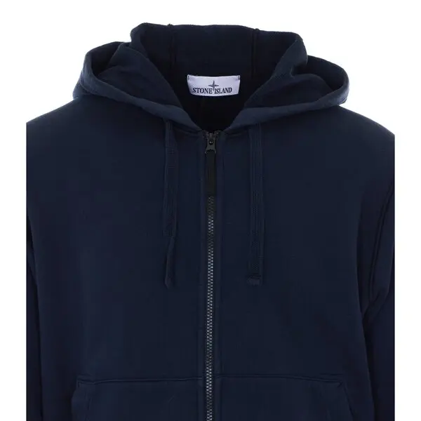 Stone Island Logo Zip Up Hoodie