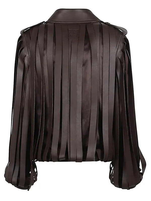 Loewe Leather Belted Jacket - Multicolor