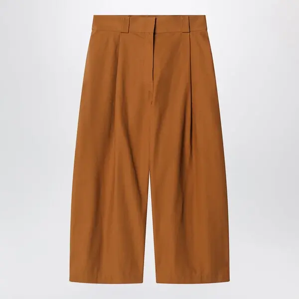 Balenciaga Camel-colored Cotton Trousers