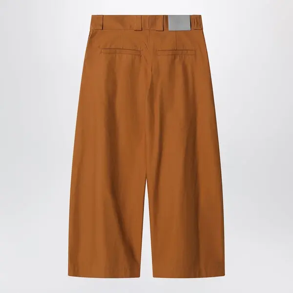Balenciaga Camel-colored Cotton Trousers