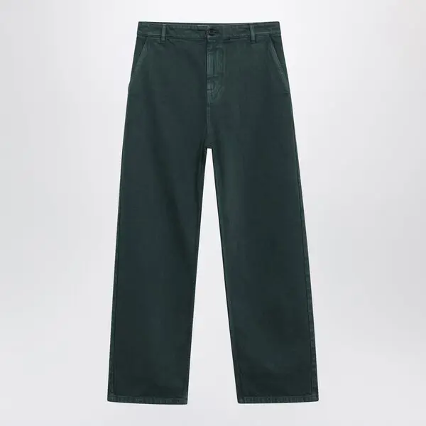 Miu Miu Bottle Gabardine Trousers - Green