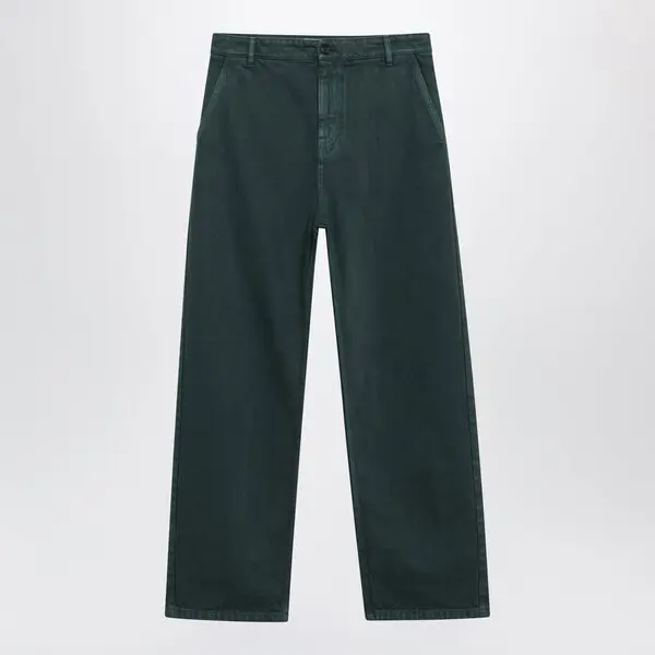 Miu Miu Cotton Gabardine Trousers - Green