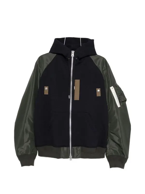 Sacai Zipped Sweatshirt - Multicolor