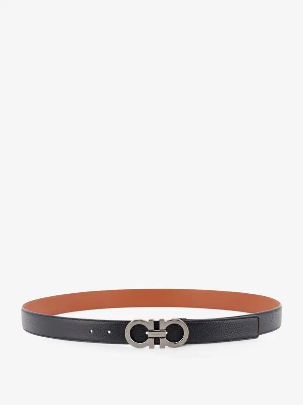 FERRAGAMO Reversible Leather Gancini Belt - Multicolor