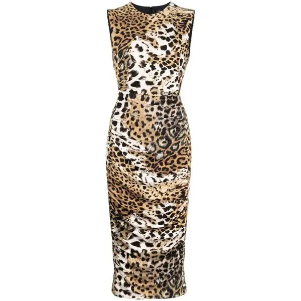 Roberto Cavalli Animalier Cocktail & Party Dress - Brown