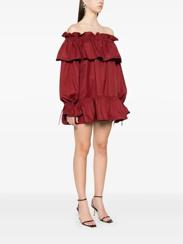 Saint Laurent Cotton Twill Mini Dress - Multicolor