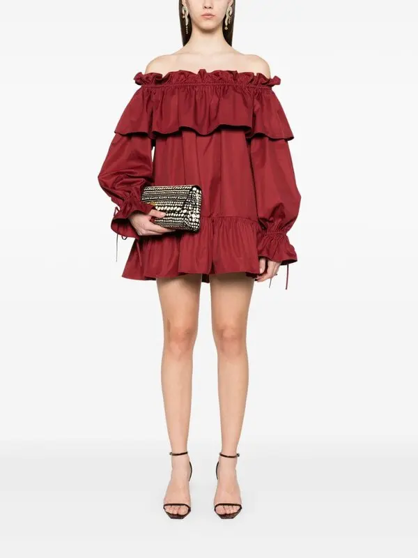 Saint Laurent Cotton Twill Mini Dress - Multicolor