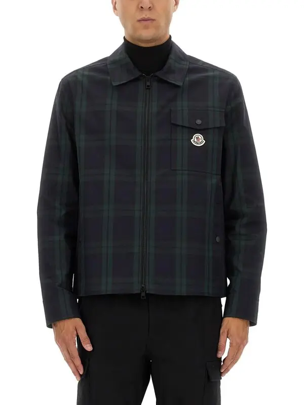 Moncler Checked Cotton Gabarine Shirt Jacket