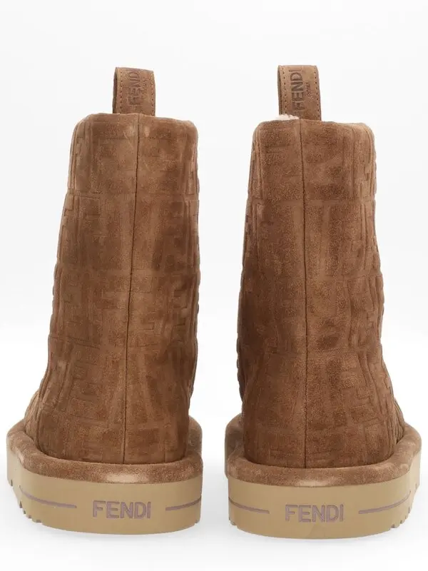 Fendi Apres Chic Leather Boots - Brown
