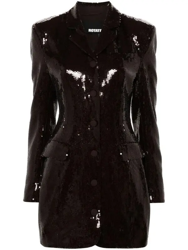 ROTATE BY BIRGER CHRISTENSEN Short Blazer-style Dress - Brown