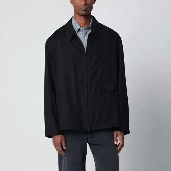 Our Legacy Evolved Jacket In Merino Wool Voile In Eclipse - Black