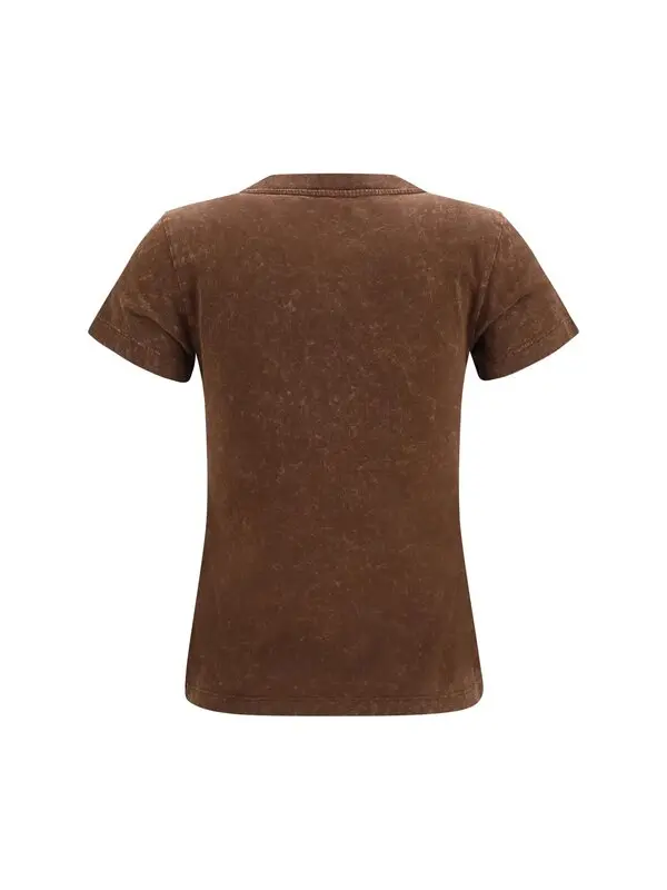GANNI Banana Cotton T-shirt - Brown