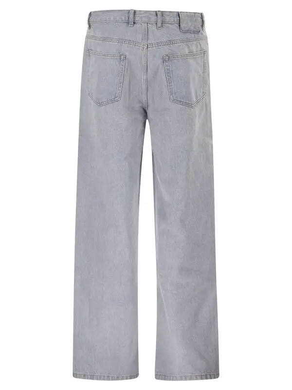 A.p.c. Washed Cotton Denim Wide-leg Jeans