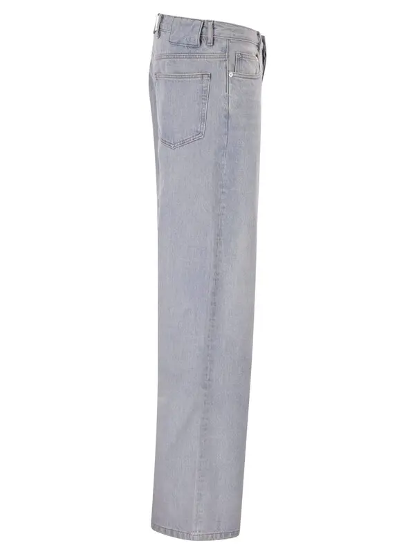 A.p.c. Washed Cotton Denim Wide-leg Jeans