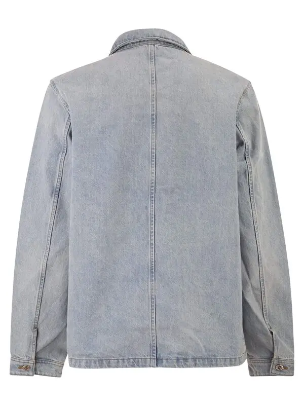 A.p.c. Cotton Denim Jacket With Patch Pockets