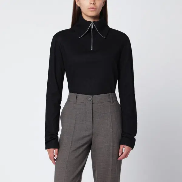 ENTIRE STUDIOS Wool Zip-collar Top